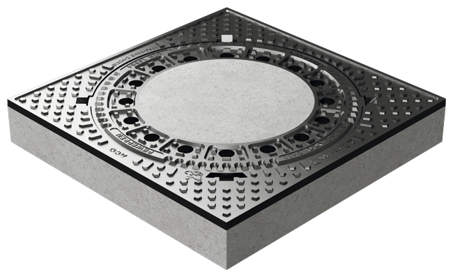 Rahmenausführung: Duropren BEGU quadratisch und BEGU Deckel